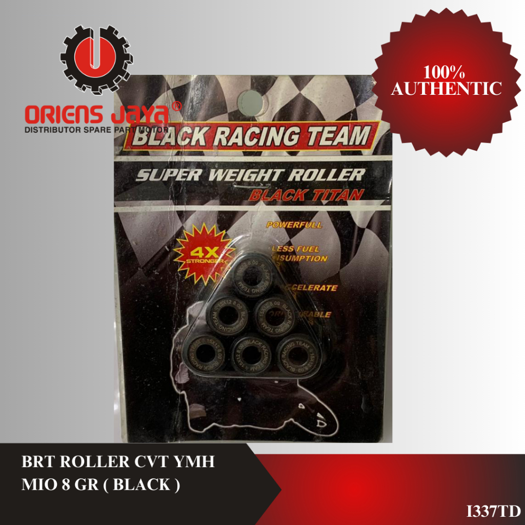 Jual BRT ROLLER CVT YMH MIO 8 GR (BLACK) (I337TD) | Shopee Indonesia