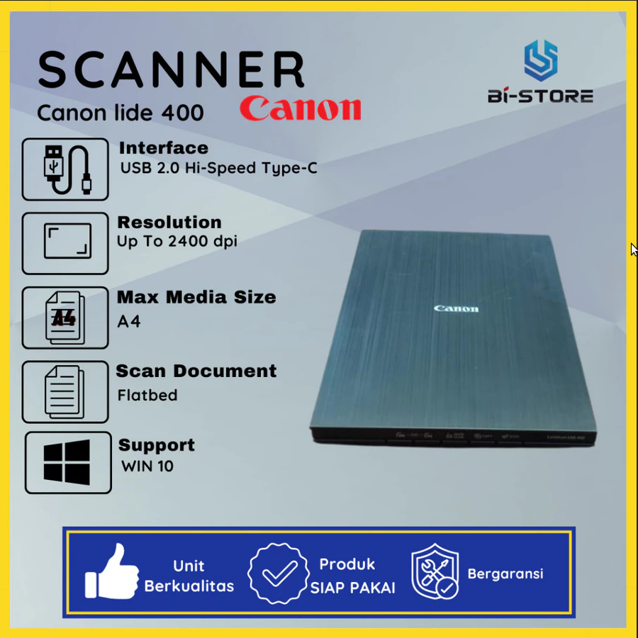 Jual Canon Lide Scanner A4 USB 2.0 Hi-Speed Type-C | Shopee Indonesia