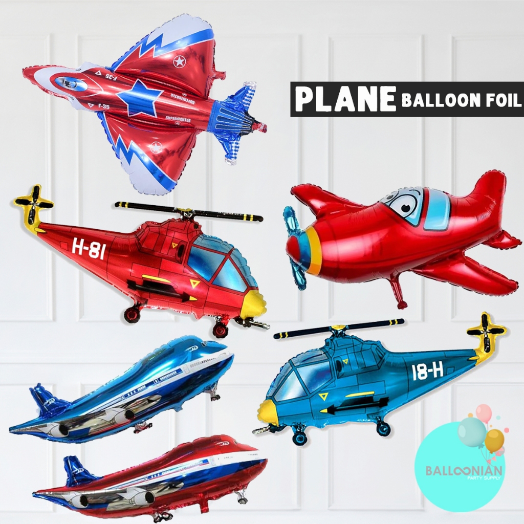 Jual Aeroplane Foil Balon/Balon Karakter Helicopter/Balon Pesawat ...