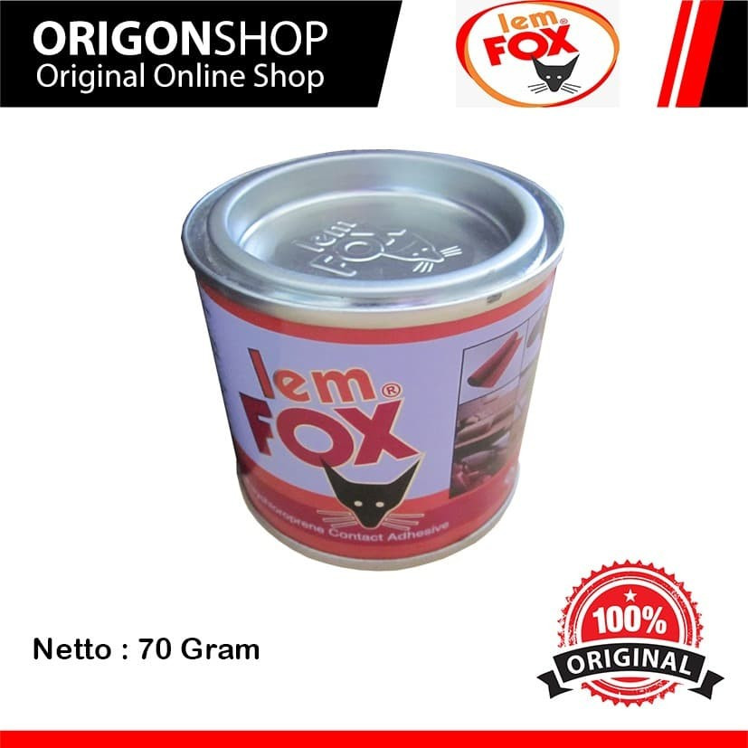 Jual Lem Fox Merah Kaleng 70g / Lem Kuning Serbaguna | Shopee Indonesia