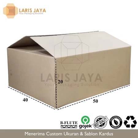 Jual (KHUSUS INSTANT) 50 x 40 x 20 cm Kardus Box Karton Kotak Dus ...