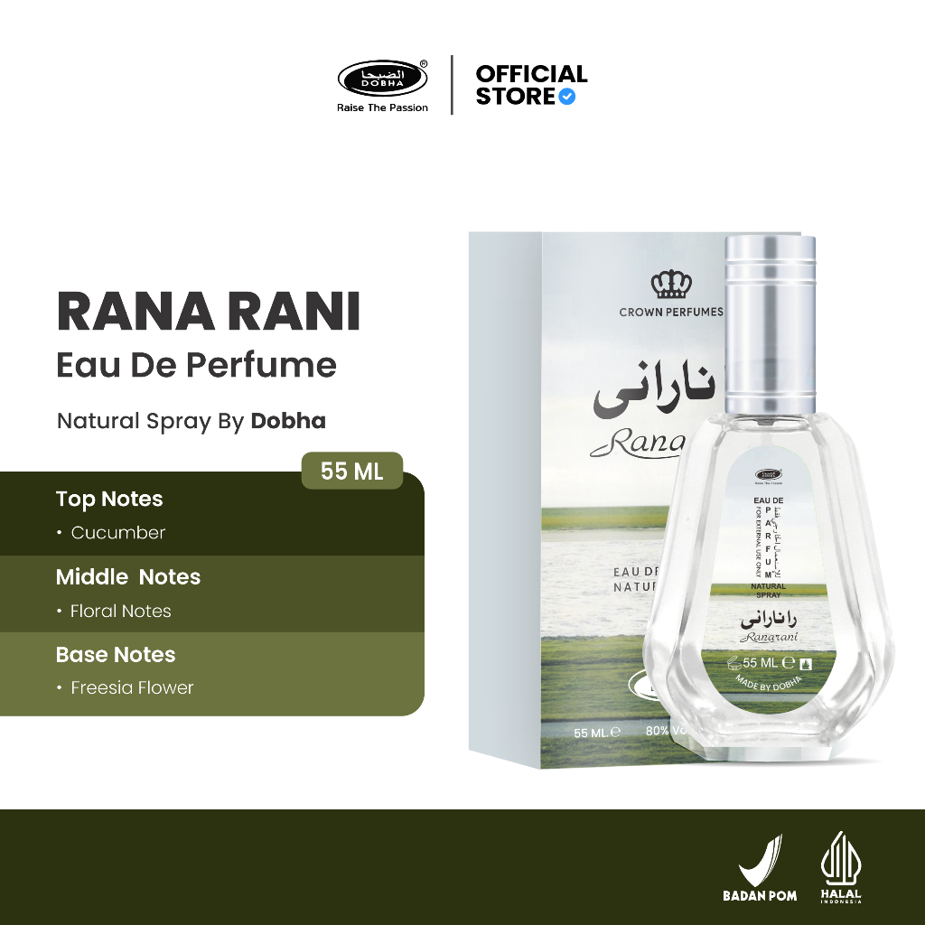 Jual Dobha Parfum RANA RANI - Parfum Spray 55ML BPOM & Halal Pria dan ...