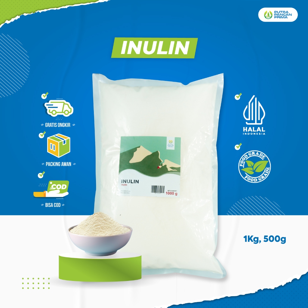 Jual Bubuk Inulin Powder Serat Pangan Fiber 500gr 1kg | Shopee Indonesia