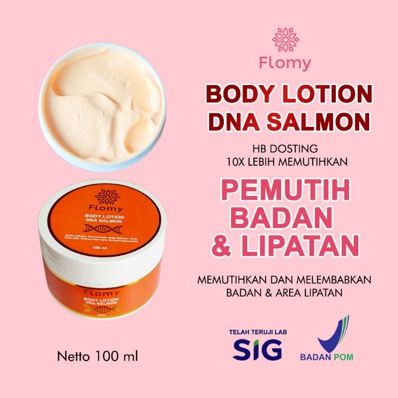Jual Flomy Handbody Dosting DNA Salmon | HB Pemutih Badan | Body Lotion ...