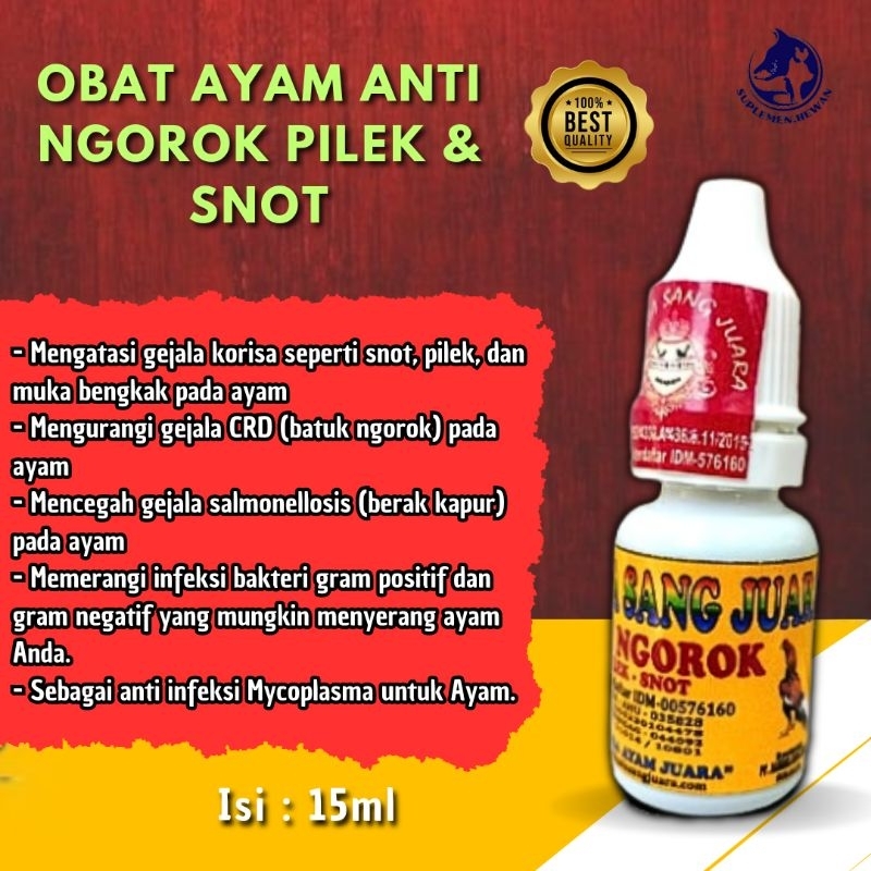 Jual RSJ OBAT Ayam Anti Ngorok & Pilek 15ml - Mengatasi Snot Batuk ...