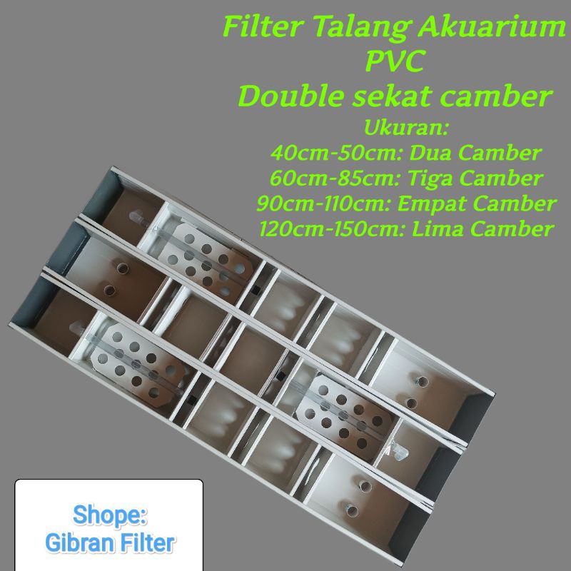 Jual Filter talang akuarium pvc+tutup filter Ukuran 150cm/140cm/130cm ...