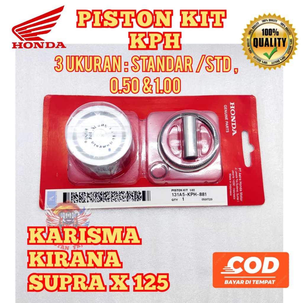 Jual Piston Kit set KPH Original Honda KARISMA KIRANA SUPRA X 125 ...
