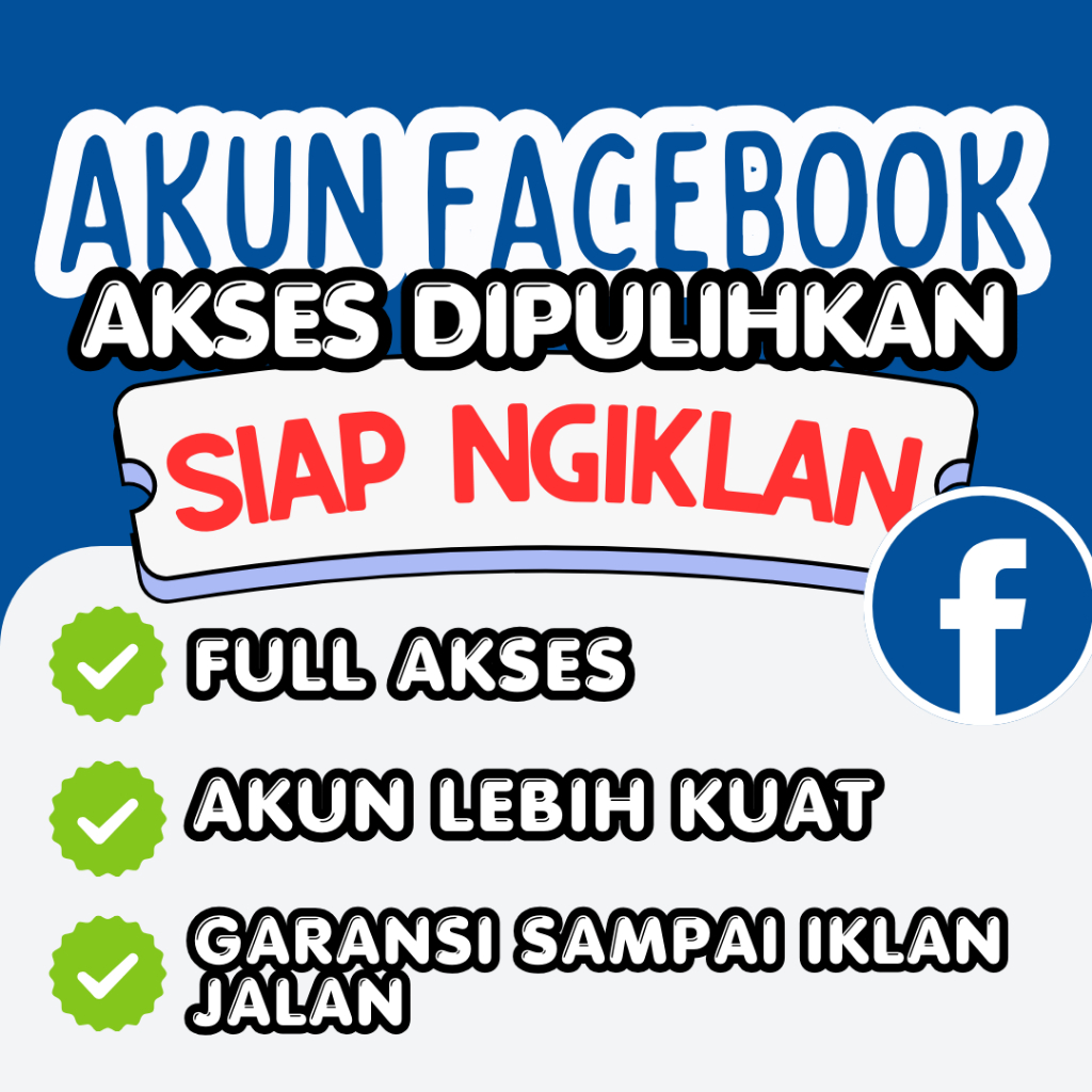Jual Akun FB Facebook Verified / Status Iklan dipulihkan (Model 1 ...