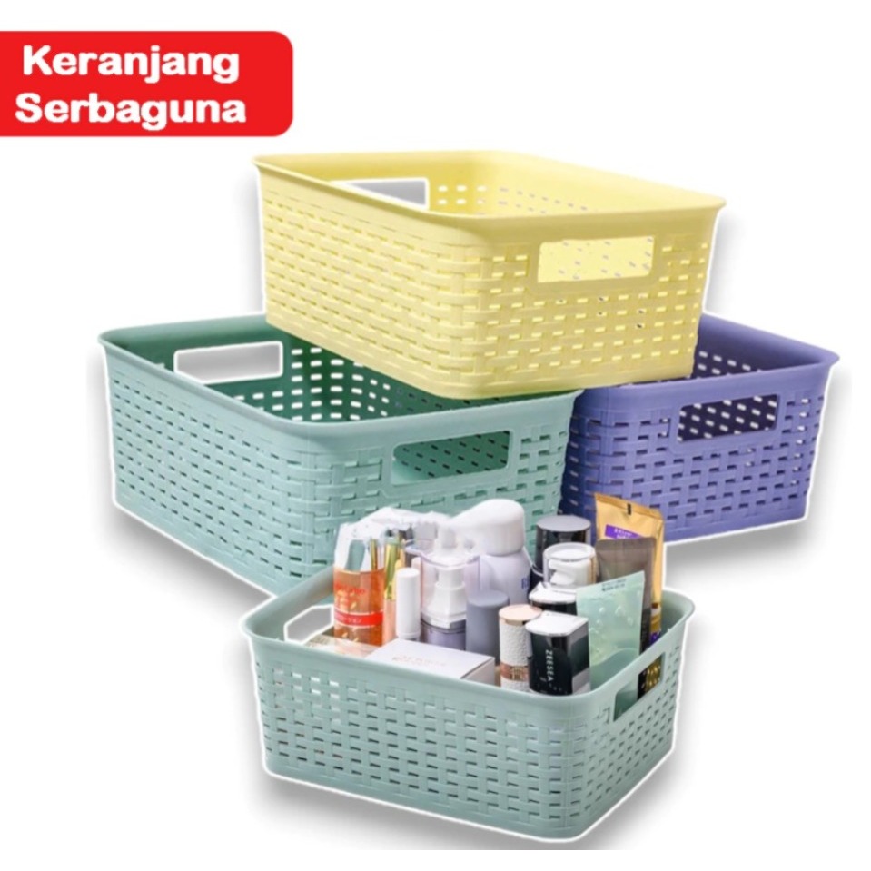 Jual Keranjang Serbaguna Storage Box Organizer rak meja kantor ...