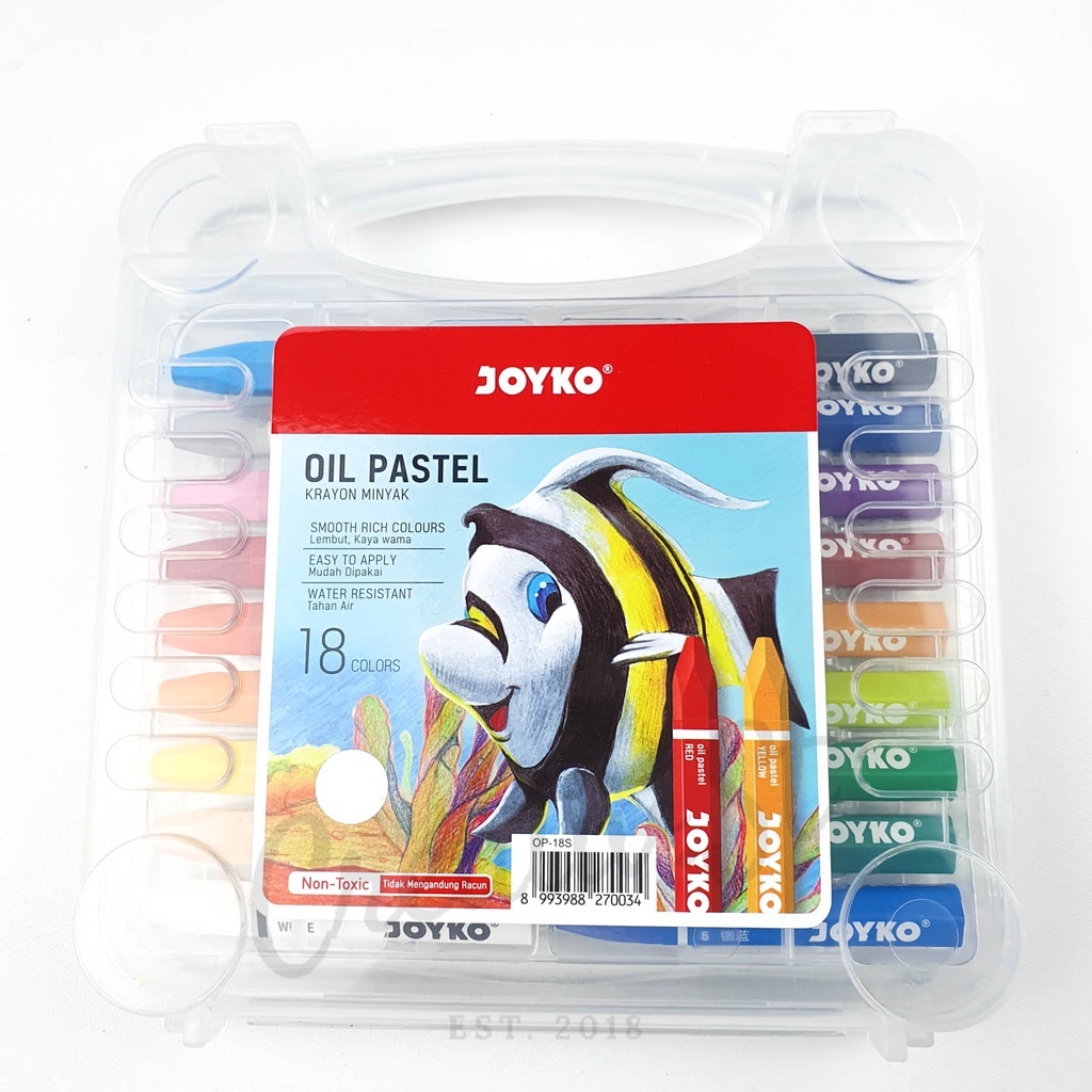 Jual JOYKO CRAYON OIL PASTEL OP-18S 18 COLOURS (CRAYON MINYAK) | Shopee ...