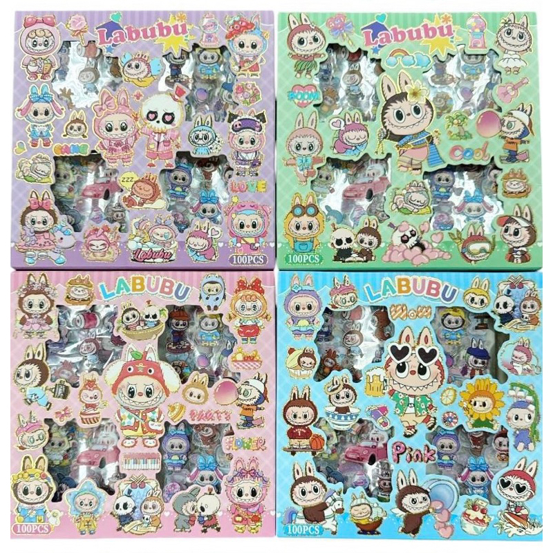 Jual Stiker viral anak Labubu/momo/Mixue/stiker waterproof/100 lembar ...