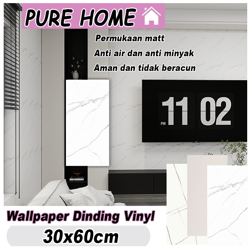 Jual Pure Home-100% ASLI Wallpaper dinding vinyl baru ukuran 30x 60cm ...