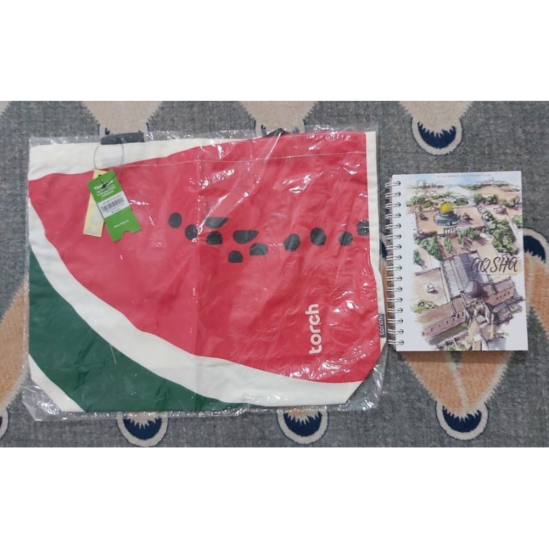 Jual EDISI FREE PALESTINA TOTE BAG TORCH DAN NOTE (A GIFT FOR PALESTINA) | Shopee Indonesia