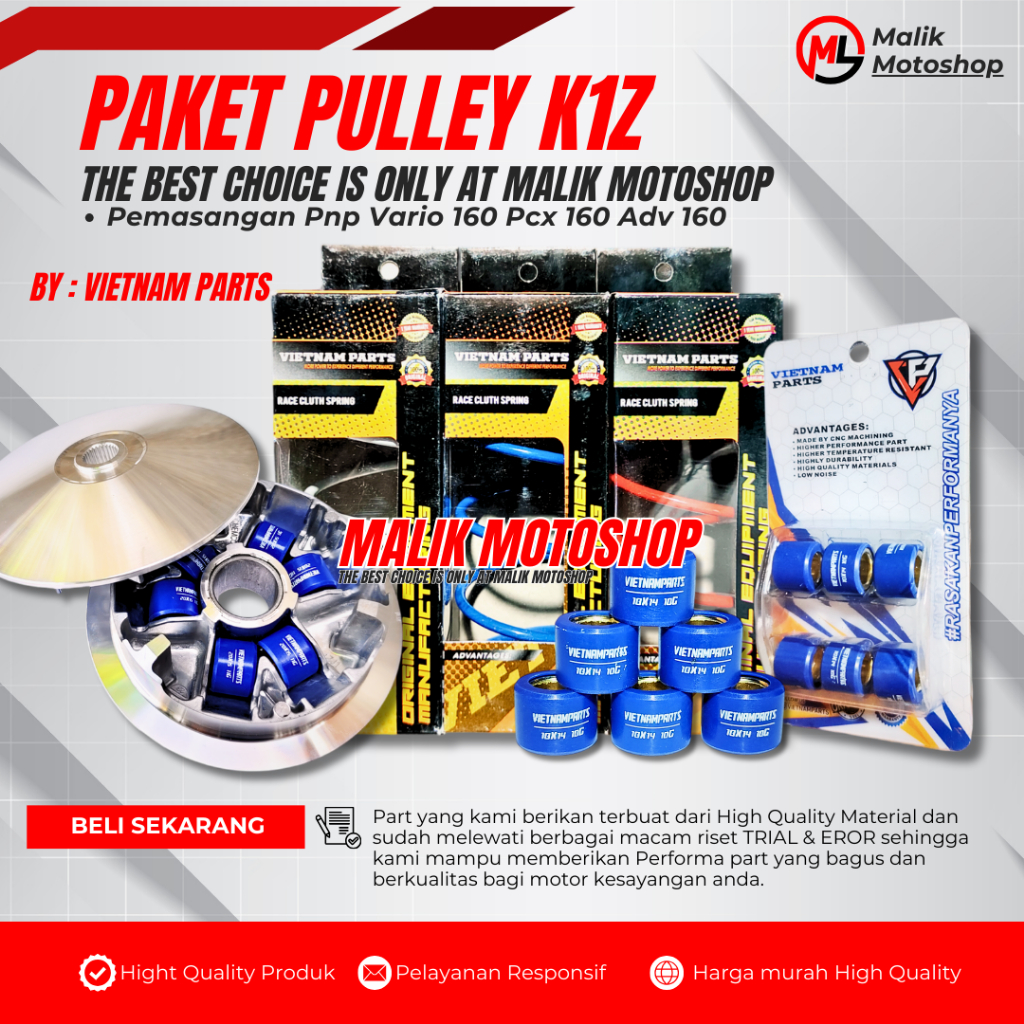 Jual BIG PULLEY VARIO 160 PCX 160 ADV 160 KODE K1Z RUMAH ROLLER BUBUT ...