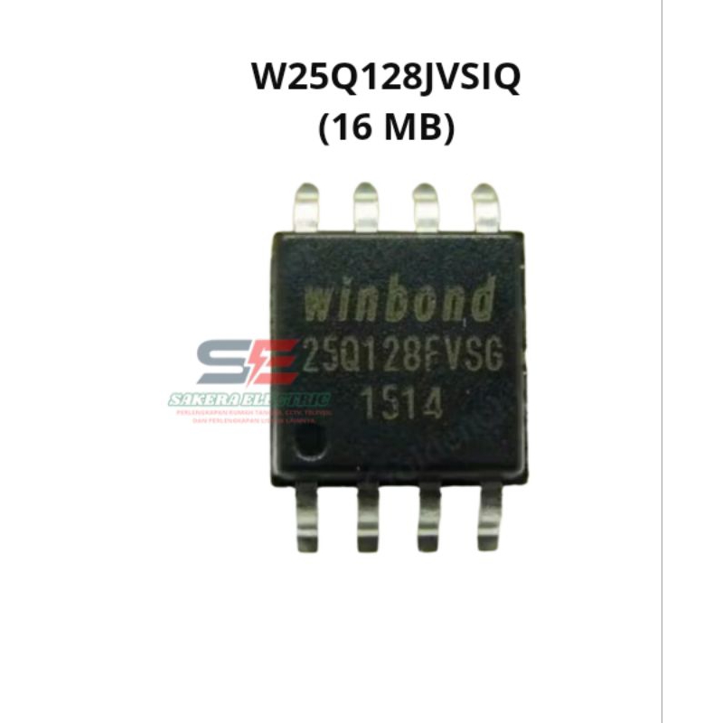 Jual IC Flash Eeprom ORI Winbond 25Q128 W25Q128JVSIQ 16MB | Shopee Indonesia
