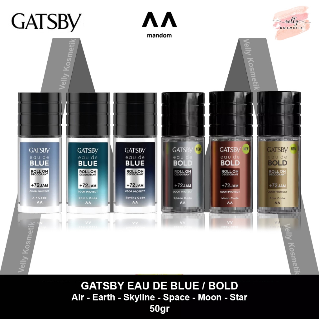 Jual GATSBY Eau De Blue Deodorant Roll On 50ml | Shopee Indonesia
