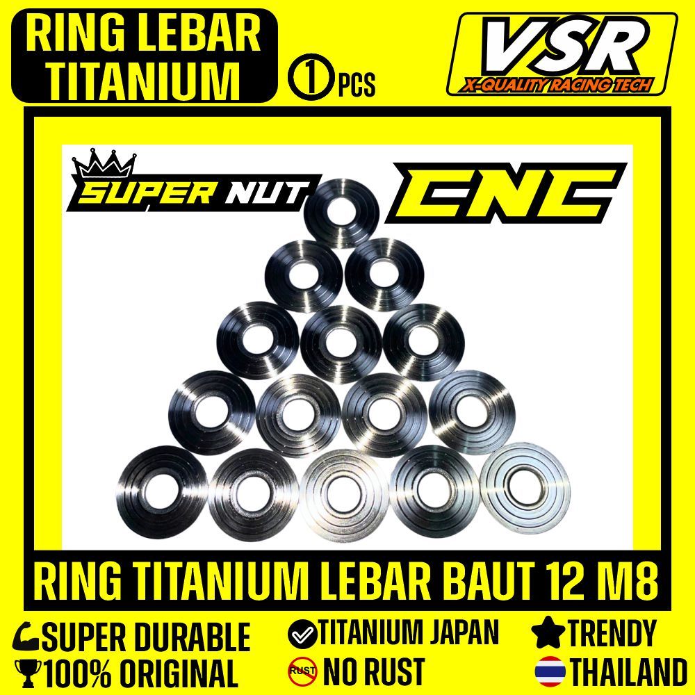 Jual PROBOLT Ring Baut 10 12 14 Lebar Titanium Ring M6 M8 M10 Lebar ...