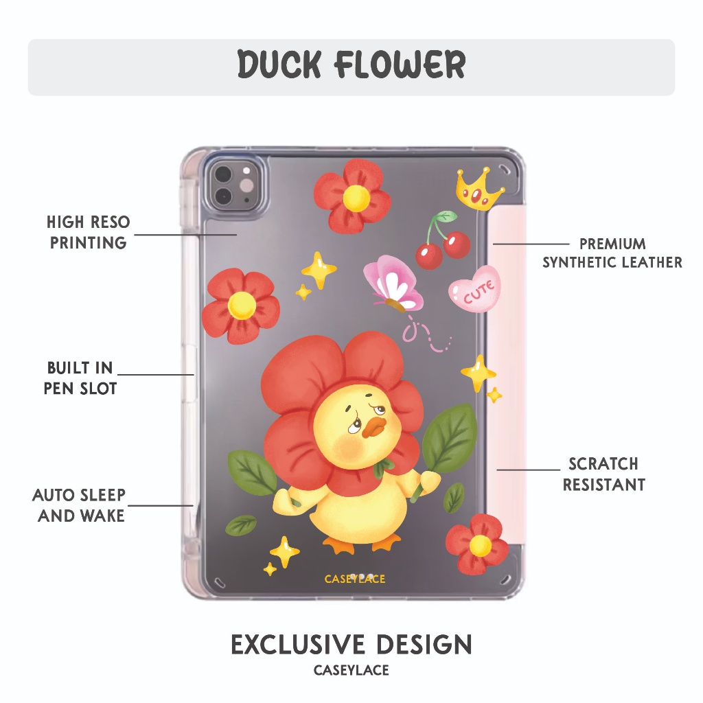 Jual Premium Flip PINK Case Upset Duck Collection- for IPAD Pro 11inc ...