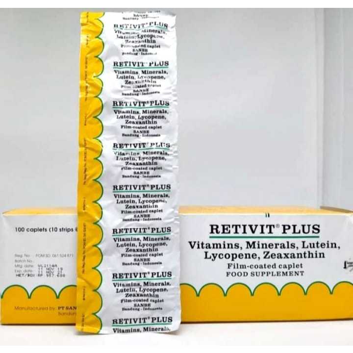 Jual Retivit Plus KAPSUL Film-Covered Caplet Suplemen Makanan ...