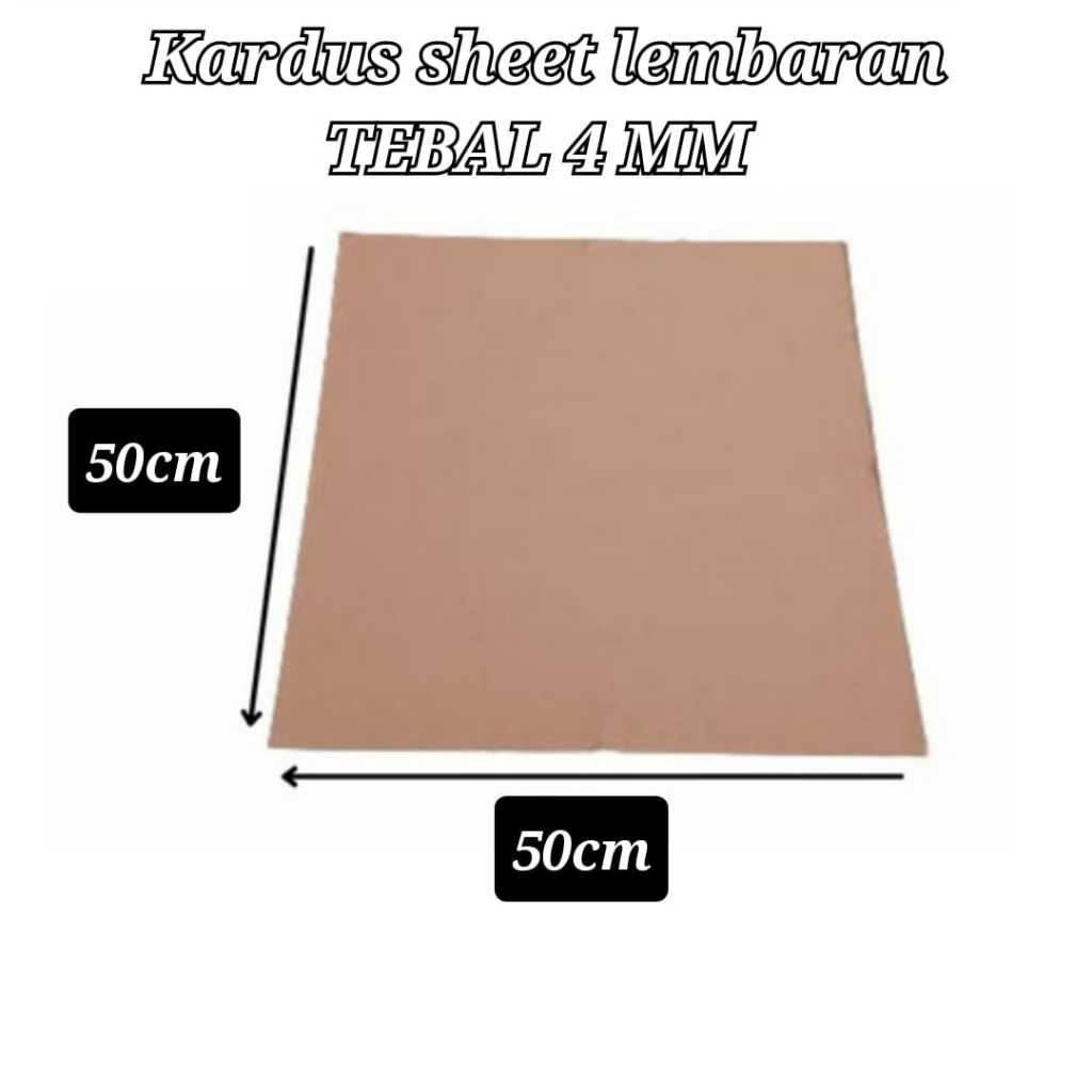 Jual KARDUS SHEET LEMBARAN 50 X 50 CM TEBAL 4MM C-FLUDE 50X50 CM ...