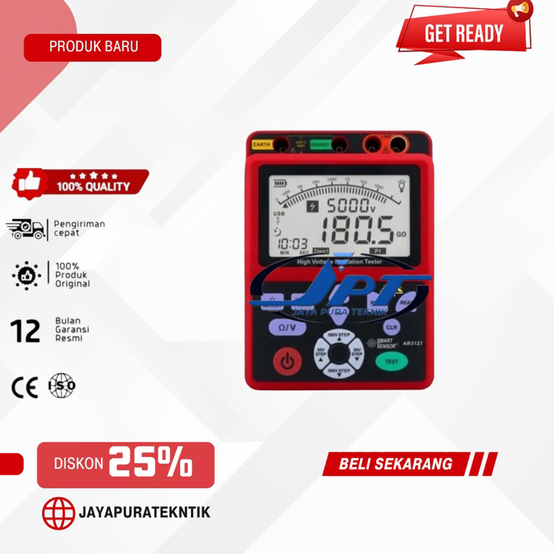 Jual Smart Sensor AR3127 Resistance Testing Megger Meger AR-3127 ...