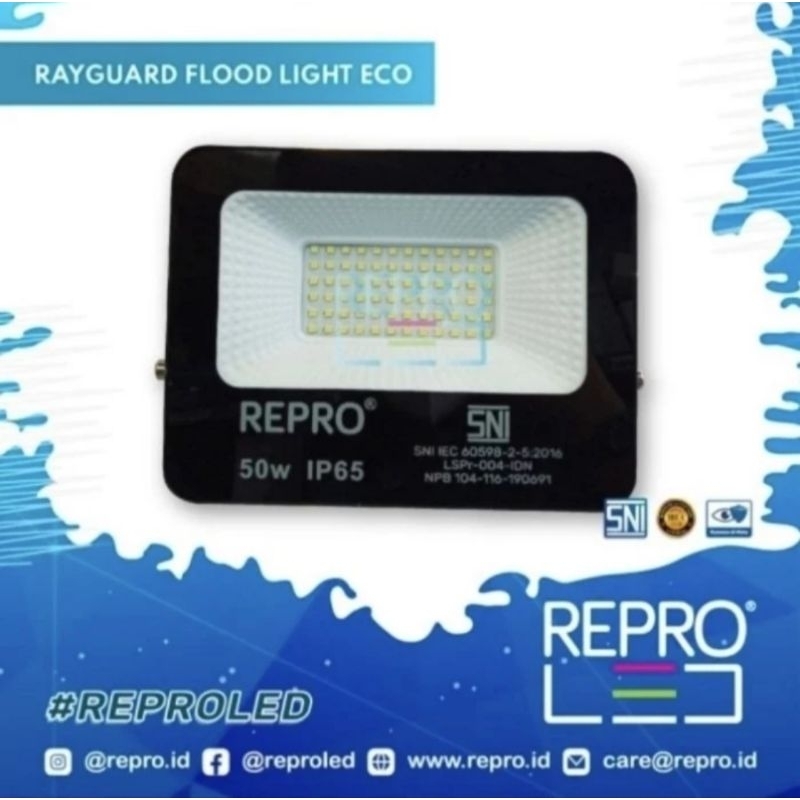 Jual Lampu sorot / Flood Light LED 50W REPRO | Shopee Indonesia