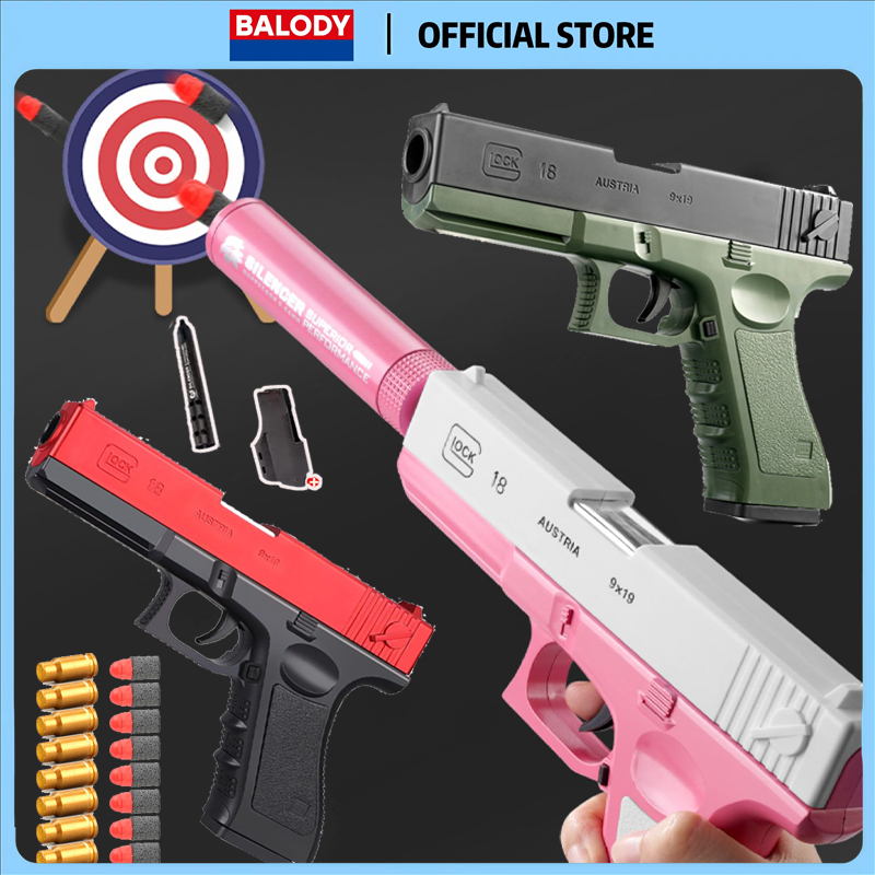 Jual BALODY Glock18 Mainan Menembak Toy Soft Guns Yang Aman Peluru Busa ...