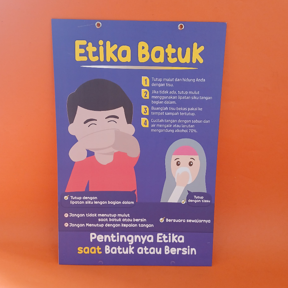 Jual Hard Poster Etika Batuk - Poster Gantung Pentingnya Etika Batuk ...