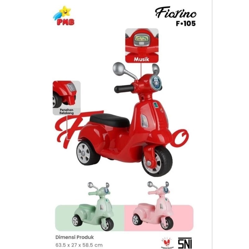 Jual Mainan Motor Dorong anak PMB F105 K611 K612 K613 Raid Model NMAX ...