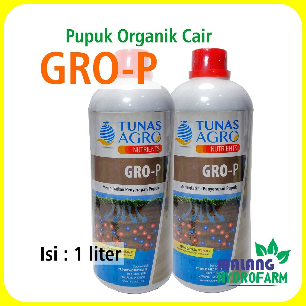 Jual Pupuk Organik Cair GRO-P 1 Liter Tunas Agro Pertumbuhan Tanaman ...