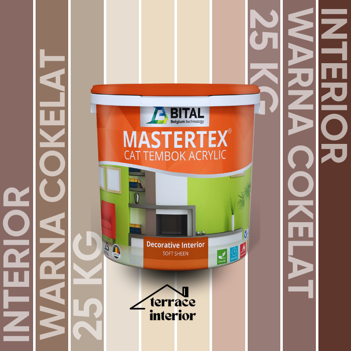 Jual Cat Tembok Interior Bital Asia Mastertex Warna Cokelat 25 KG ...