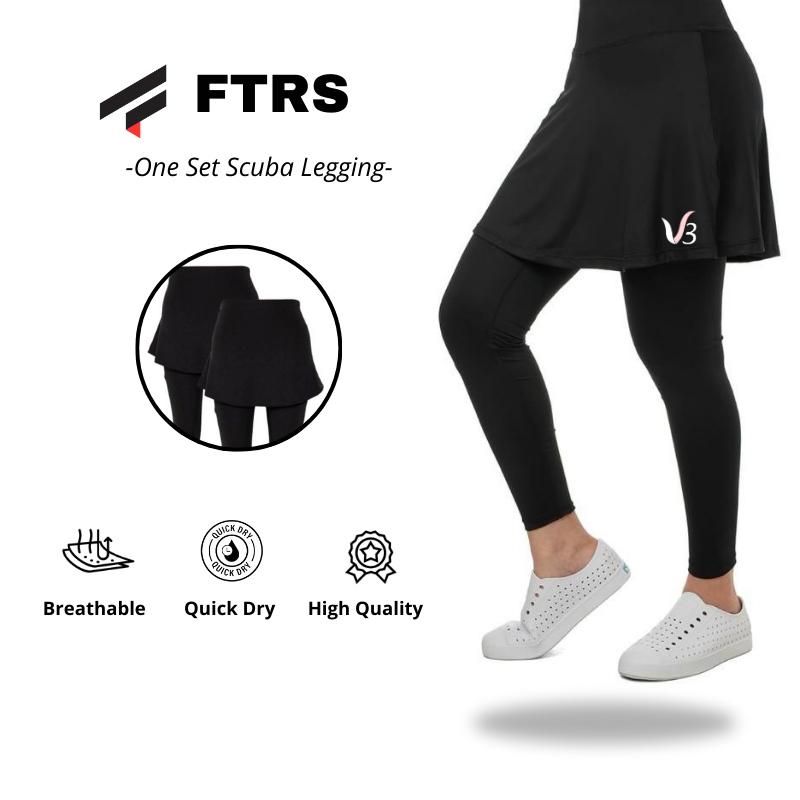 Jual Fitras - One set Legging Rok Olahraga Wanita Fitness Gym Senam ...