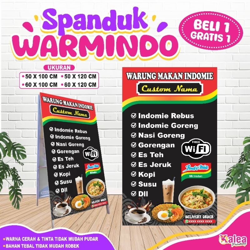 Jual SPANDUK BANNER WARUNG WARMINDO | Shopee Indonesia