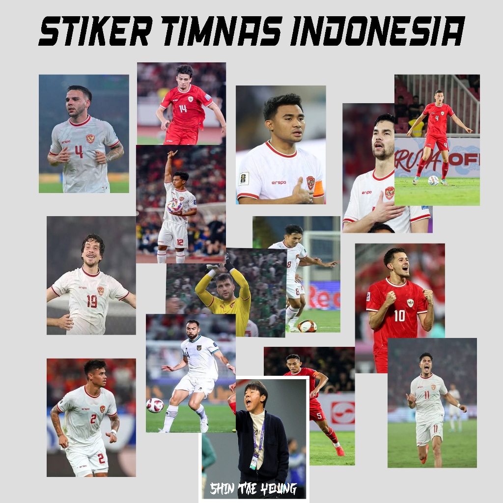 Jual STIKER PEMAIN TIMNAS INDONESIA 15 PCS TERBARU 2025 FULL SQUAD QWC ...