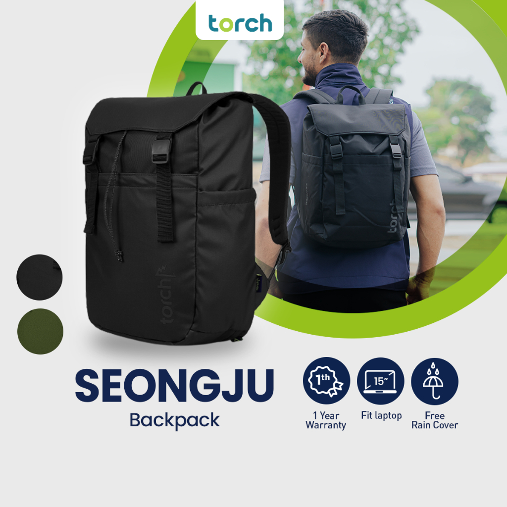 Jual TORCH Tas Ransel Punggung Sekolah Kerja Travelling Laptop Pria Wanita Anti Air 19 Liter ...