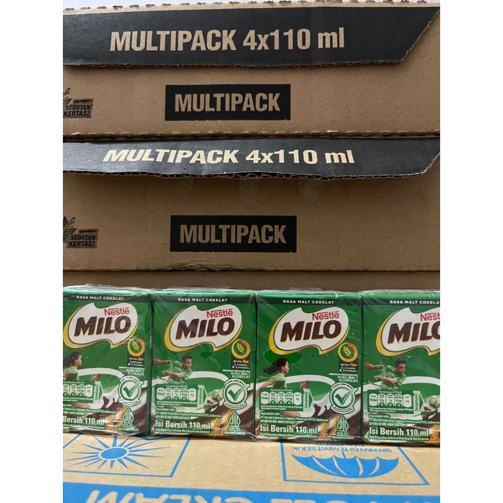 Jual Milo Kotak UHT rasa Malt Coklat 110ml isi 10 pcs | Shopee Indonesia