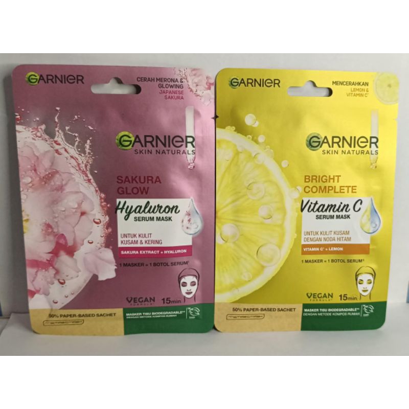 Jual RO | GARNIER Serum mask / Serum sheet mask / Masker wajah | Shopee ...