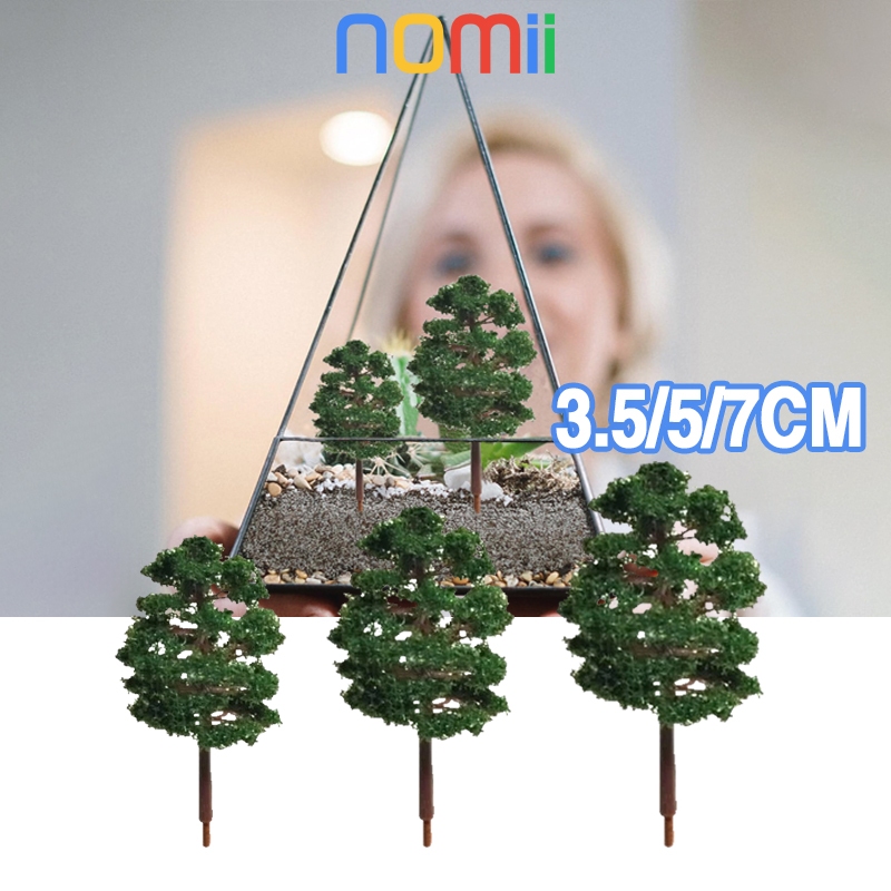 Jual 5Buah Miniatur Pohon Hijau 3.5/5/7 CM Tree Daun Simulasi Untuk ...