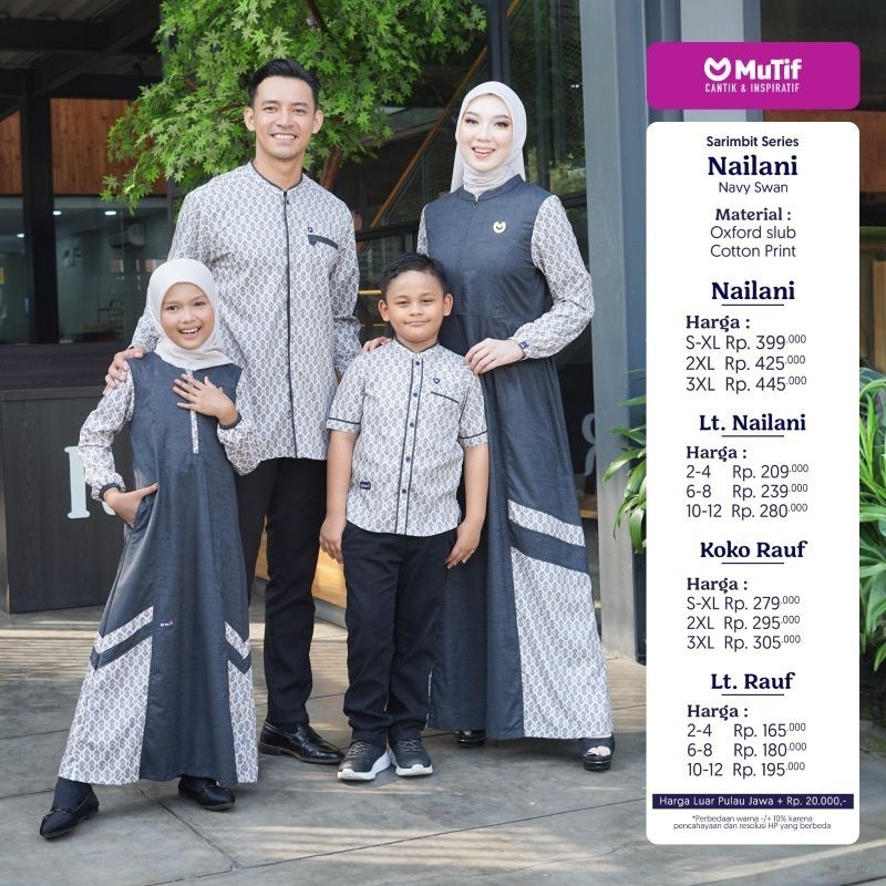 Jual SARIMBIT MUTIF 2025 NAILANI NAVY SWAN | Shopee Indonesia