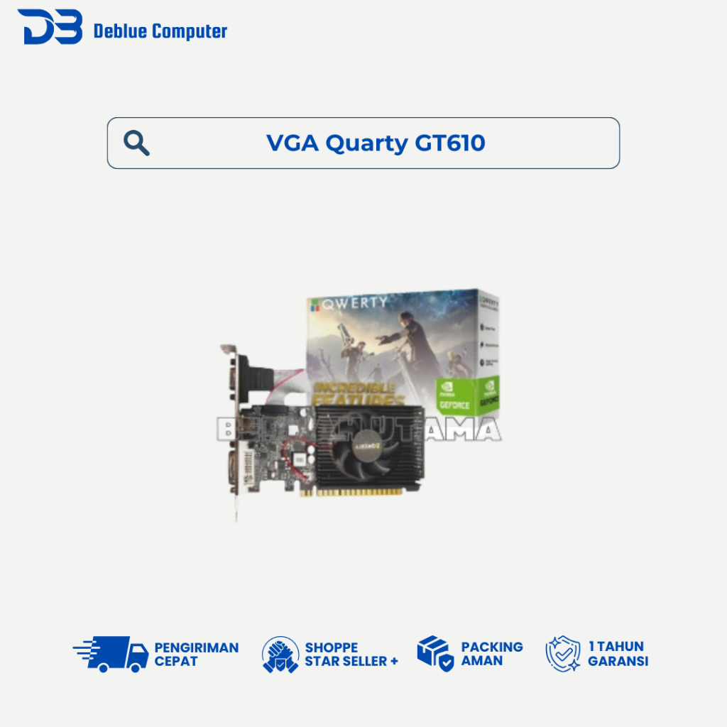 Jual VGA QWERTY GeForce GT 610 2GB DDR3 / Qwerty GT 610 2GB | Shopee Indonesia