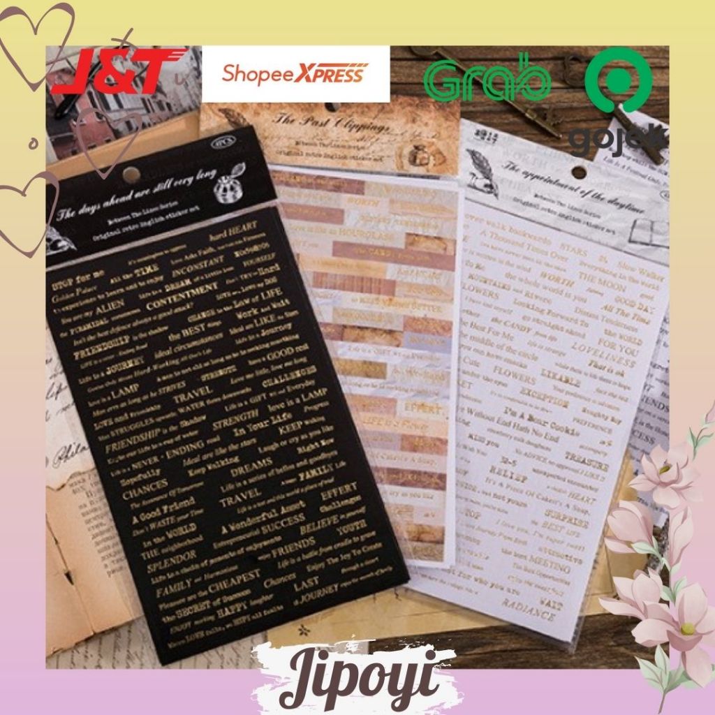 Jual 4lembar Label Stiker Sticker Bujo Journal Jurnal Scrapbook Planner ...