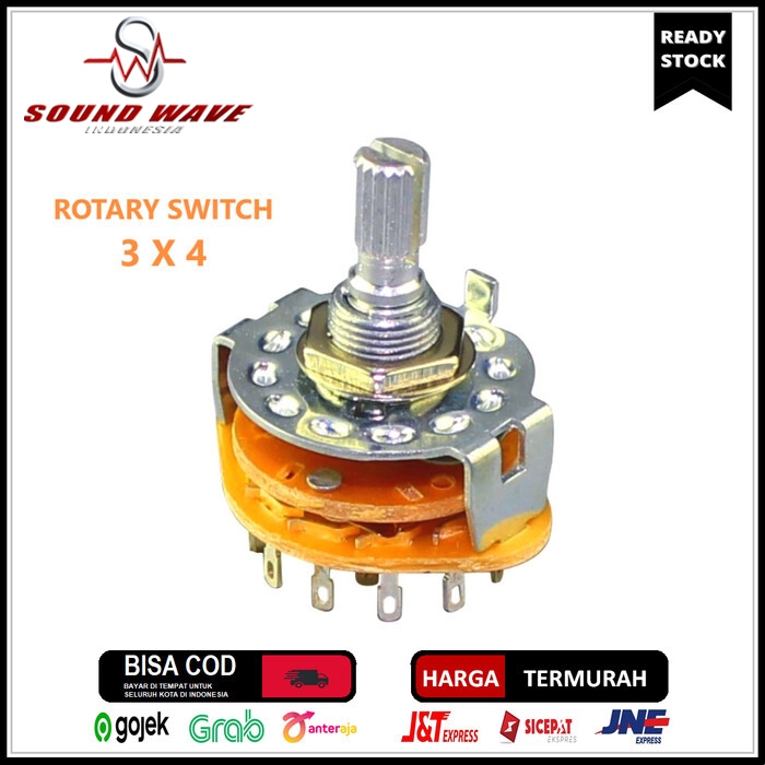 Jual ROTARY SELECTOR SWITCH 3 POLE 4 POSISI 3x4 | Shopee Indonesia