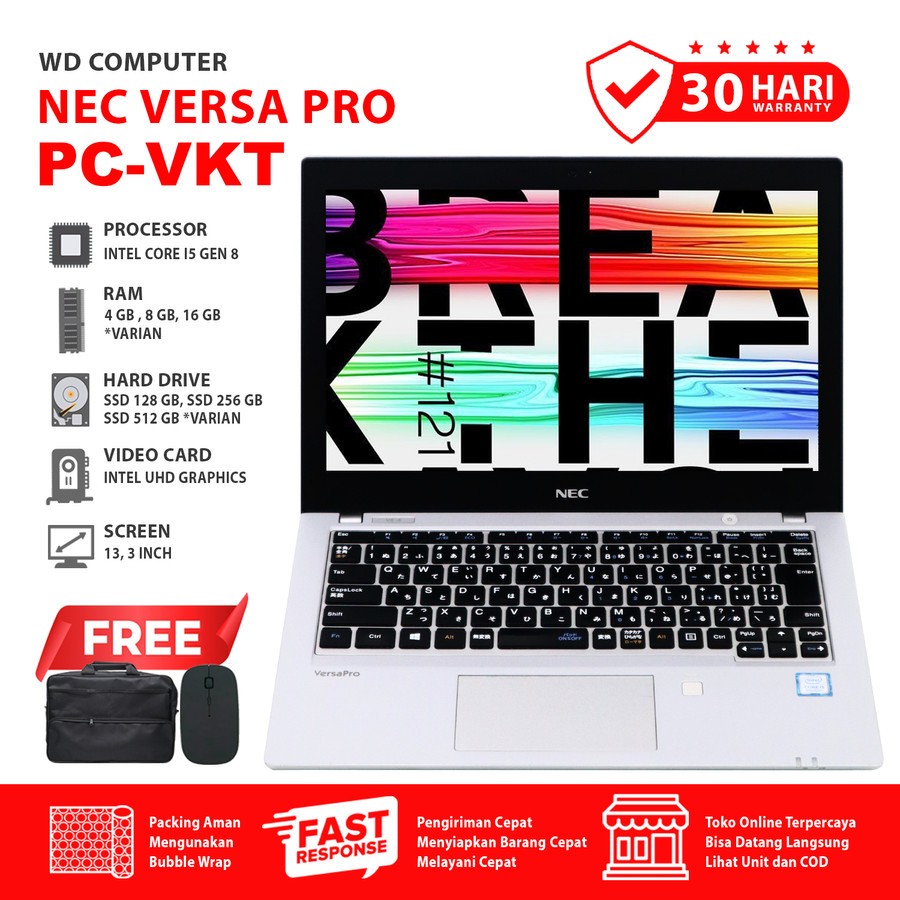 Jual Nec Versa Pro PC-VKT Core I5 Gen 8 I Ram 16 Gb Ssd 1 TB I Windows ...
