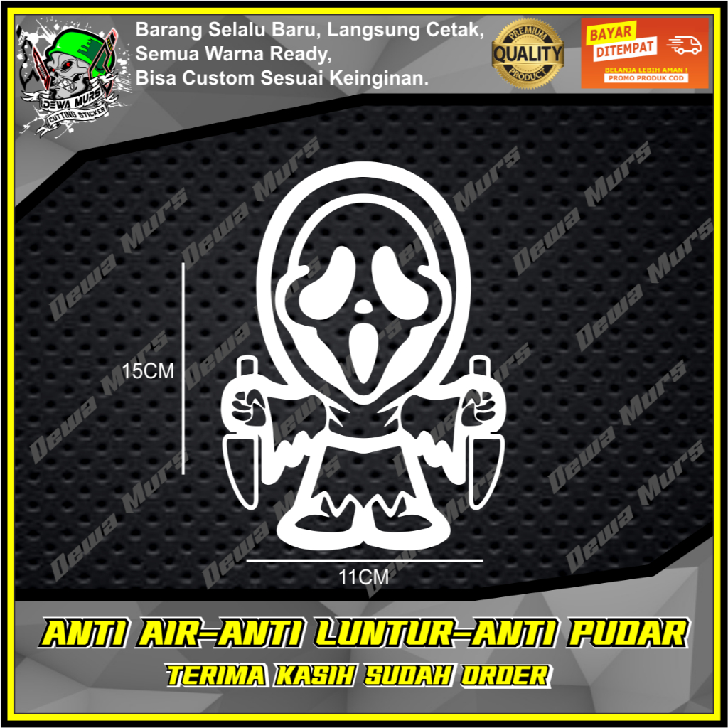 Jual Cutting Sticker GHOST KILLER Cocok Buat Motor Dan Mobil | Shopee ...