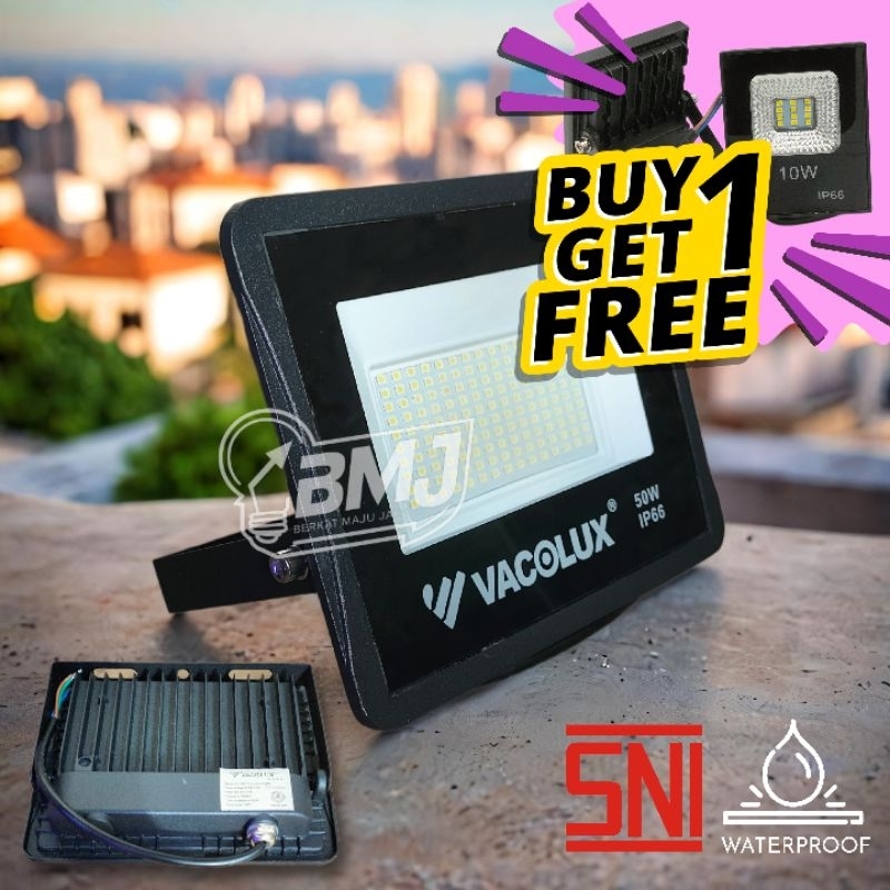 Jual VACOLUX FLOODLIGHT LED SOROT VL6100A 50W WHITE 6500K, LED SOROT ...