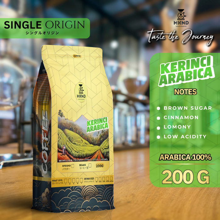 Jual KOPI ARABIKA KERINCI GRADE 1 SINGLE ORIGIN 200 GRAM | MKND COFFEE ROASTERY | Shopee Indonesia