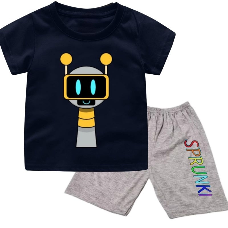 Jual SETELAN Baju Kaos INCREDIBOX SPRUNKI KARAKTER FUN BOT Anak Cowok ...