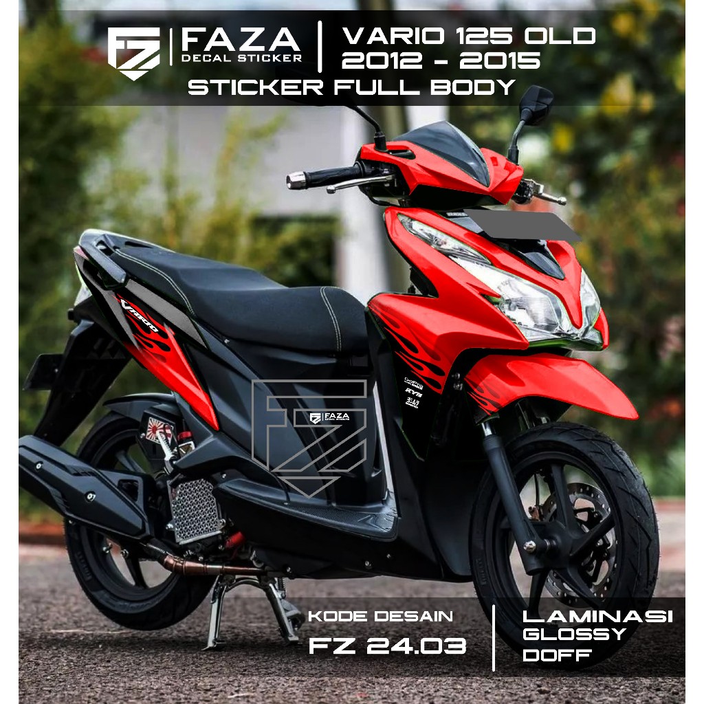 Jual ( COD ) Decal Stiker Vario 125 old/lama 2012 2013 full body Api ...