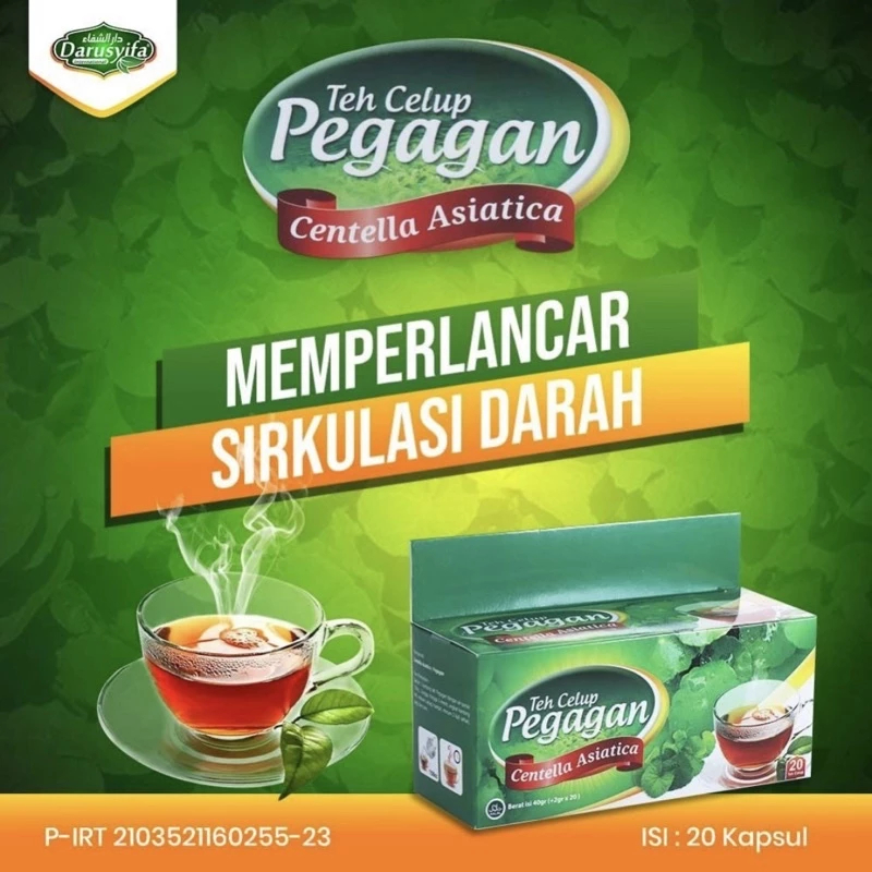 Jual Teh Celup Herbal Pegagang Isi 20 Darusyifa Menambah Daya Ingat ...