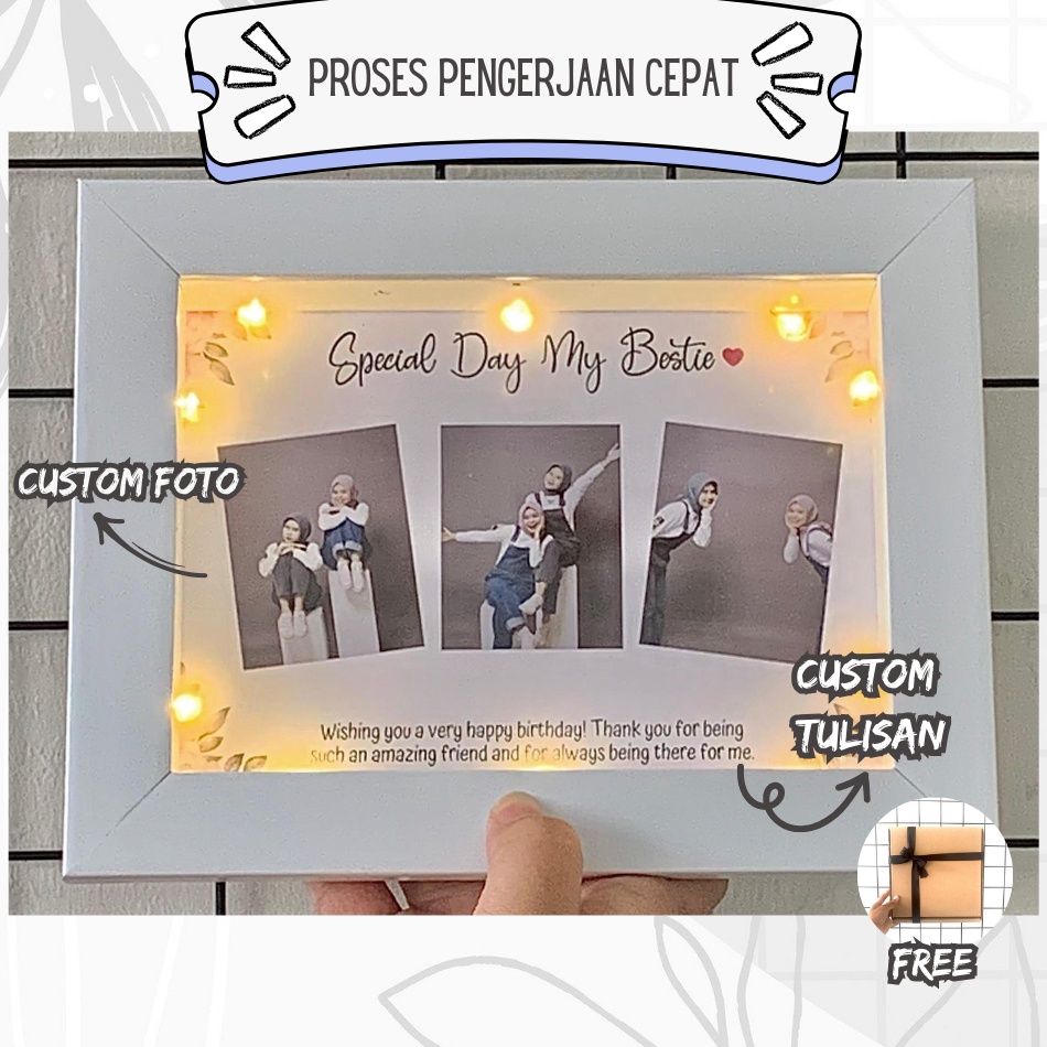Jual Serbuu KADO UNIK Frame Foto dengan Lampu 3D GIFT FRAME Kado ...